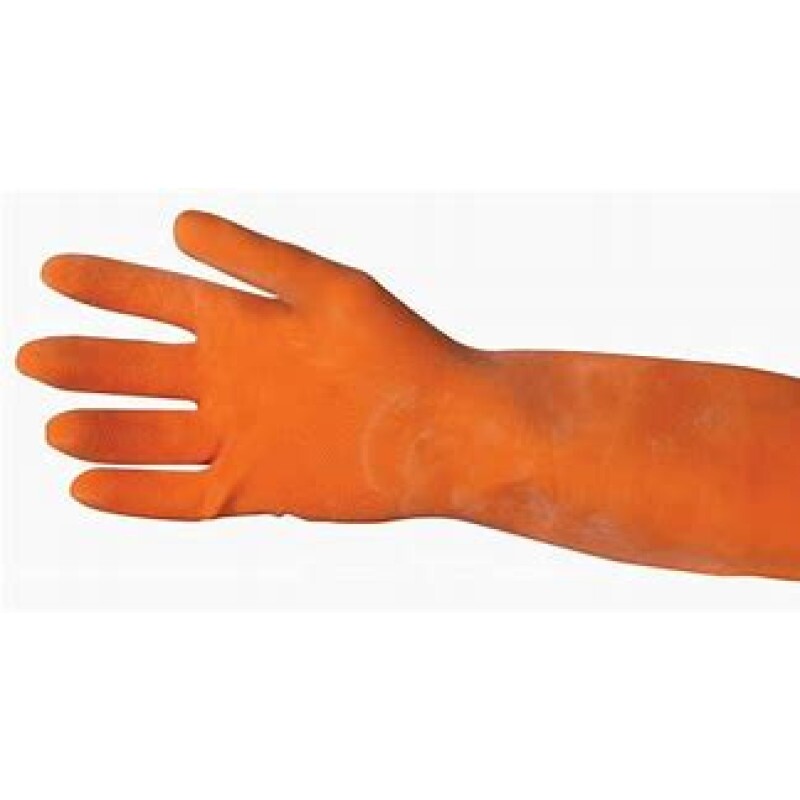 Luva Látex Laranja Reforçada