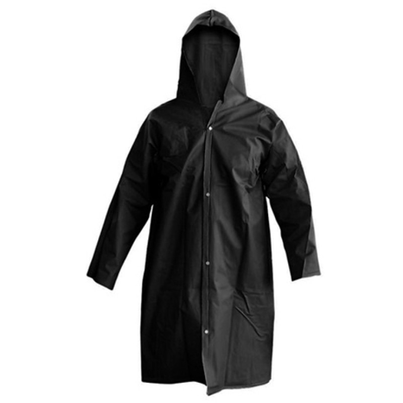 Capa de Chuva Preta de PVC Ca 48345-Kseg